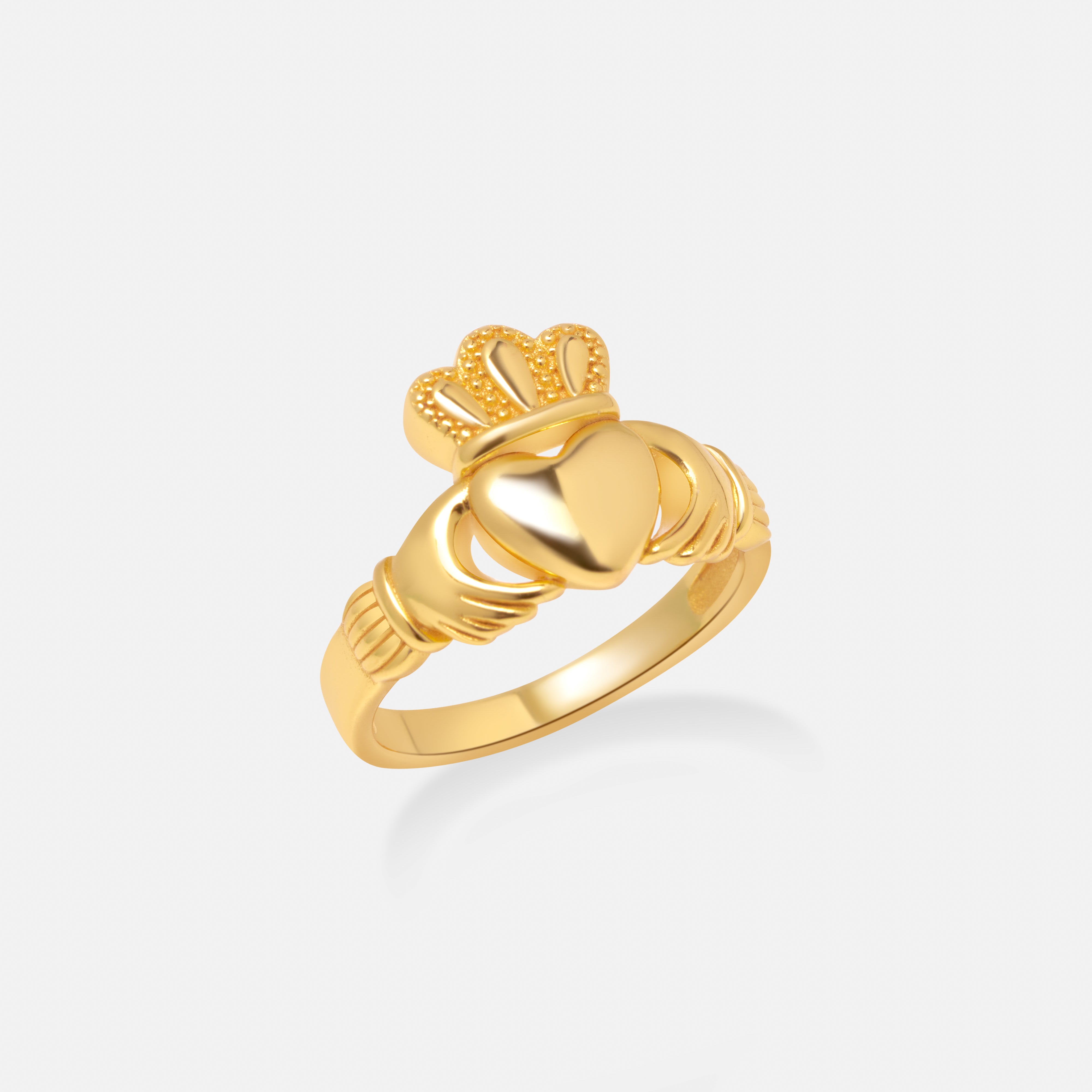 Chunky Claddagh Ring | Irish Claddagh Ring in Silver & Gold – Fada