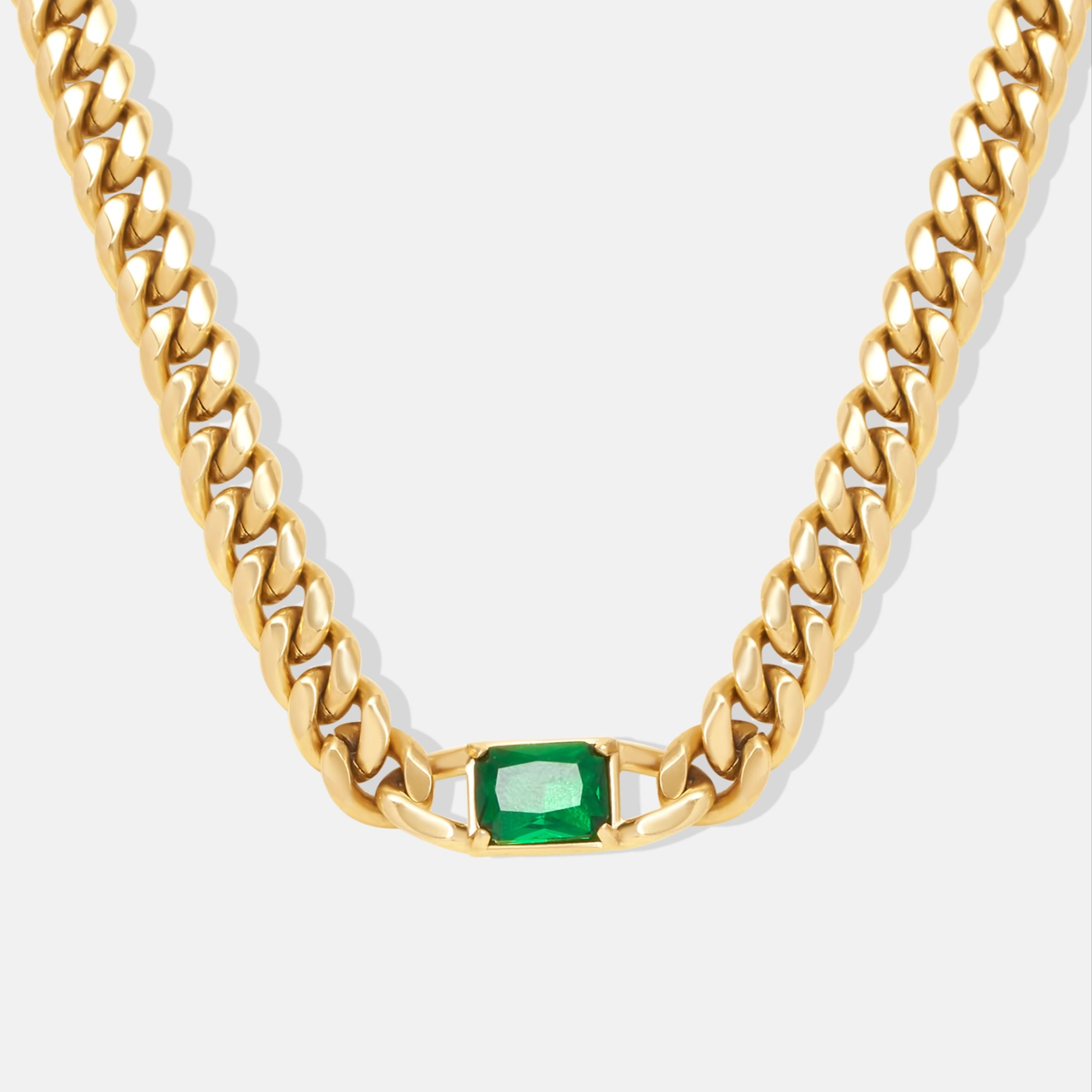 Thick Emerald Necklace | Modern Cuban Statement Jewellery – Fada
